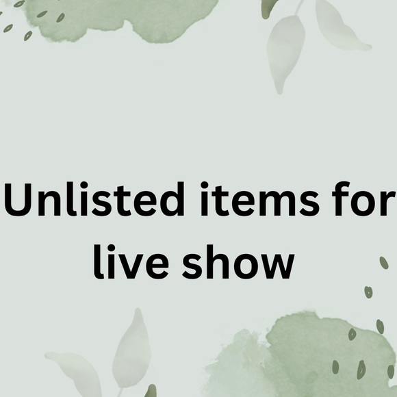 Other | 7 15 Unlisted Items For Live Show | Poshmark